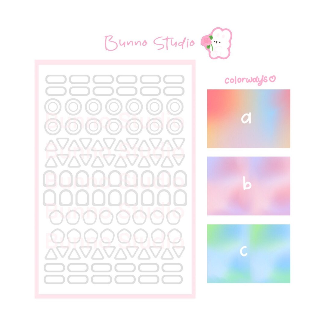 Basic Shapes Deco Polco Stickers Multicut Planner Sticker Sheet ...