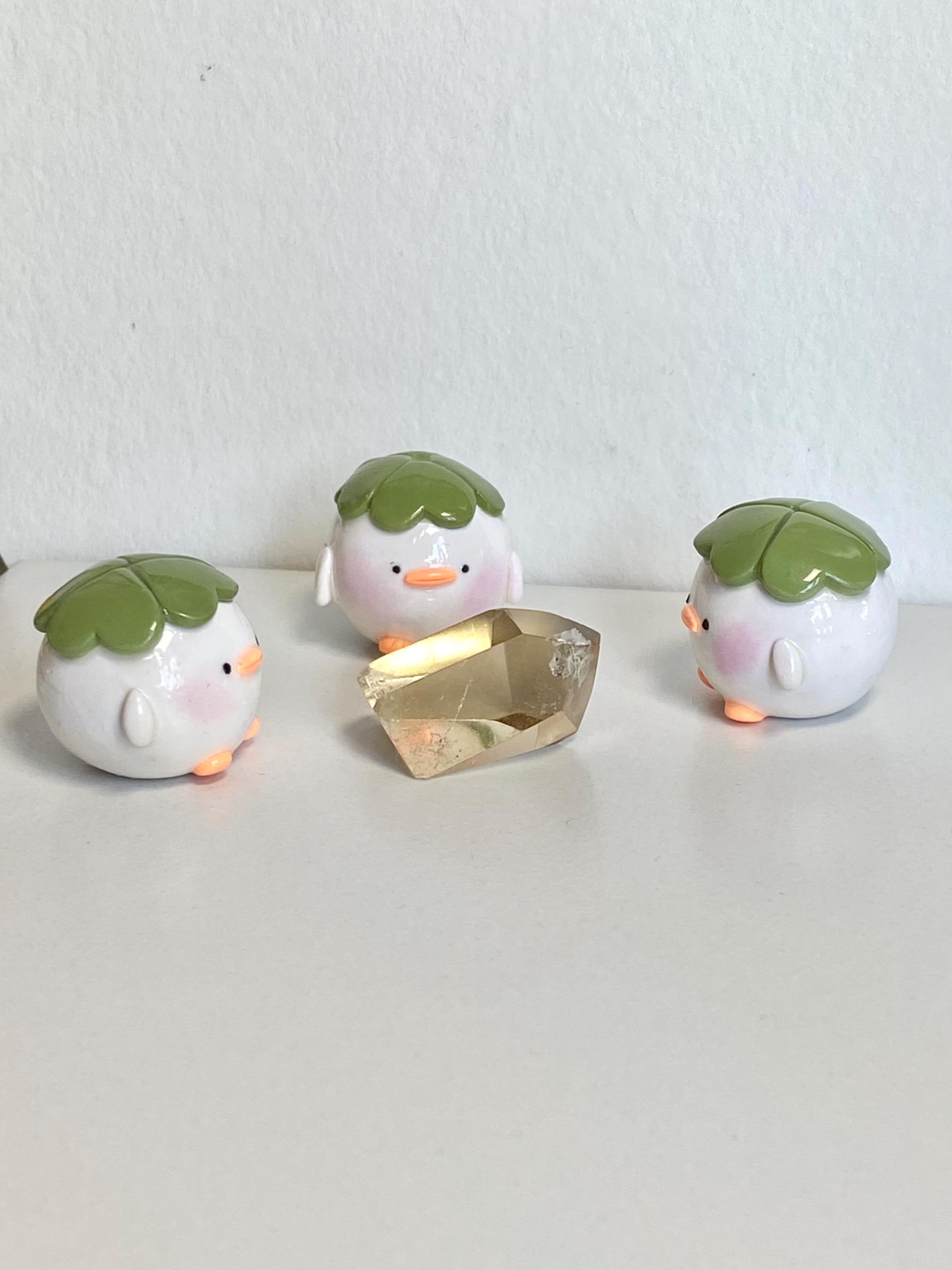 Lucky Charm Clover Duck: Coco Desk Friends Desk Buddy Cute Duck Clay ...