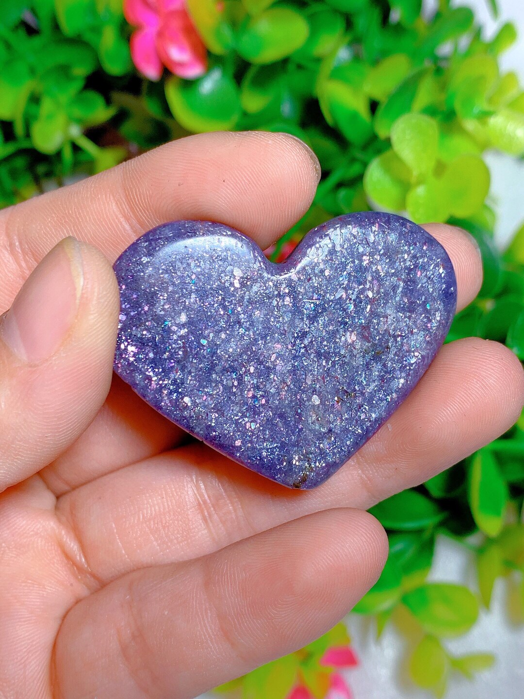 Glitter Mini Iolite Sunstone Heart Carving, Jewelrylous Bloodshot ...