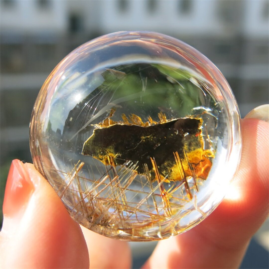 Rare Titanium Rutilated Quartz With Mica Ore Copper Hair Quartz Pendant ...