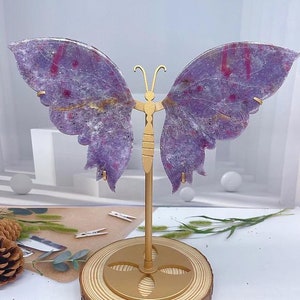 Galaxy Unicorn Stone Monarch Butterfly Wings Carving, Pegmatite Stone ...