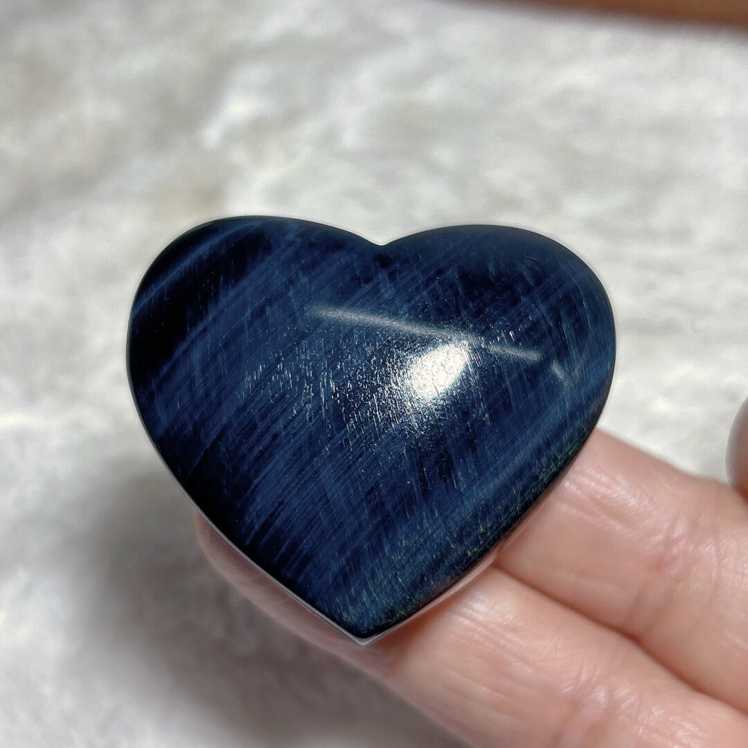 You Choose Flashy Dark Blue Tiger Eye Heart Carving, Jewelrylous ...