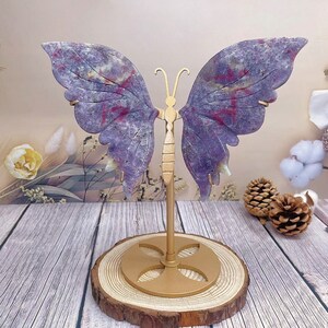 Galaxy Unicorn Stone Monarch Butterfly Wings Carving, Pegmatite Stone ...