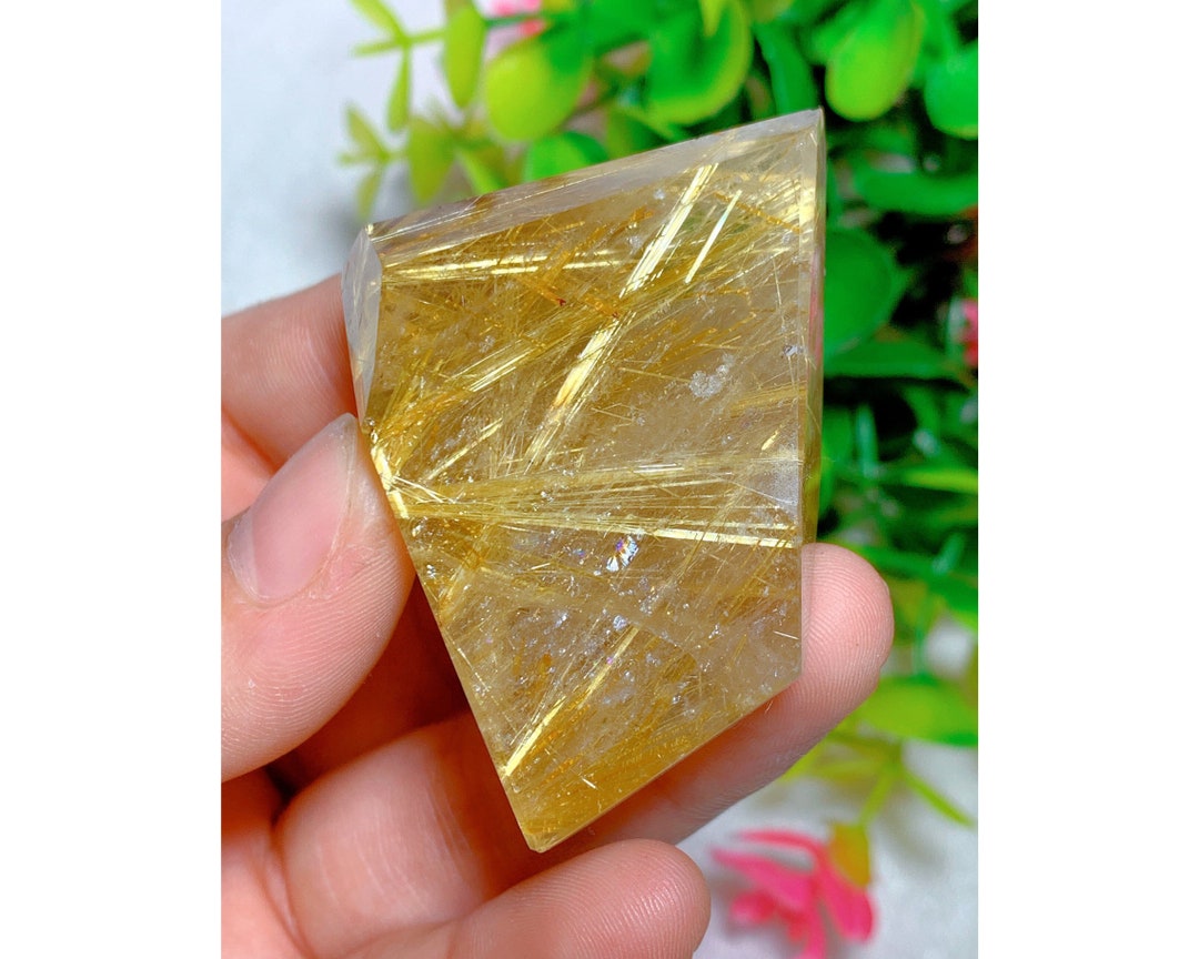 Star Golden Rutile Quartz Freeform, Jewelrylous Natural Rutilated ...