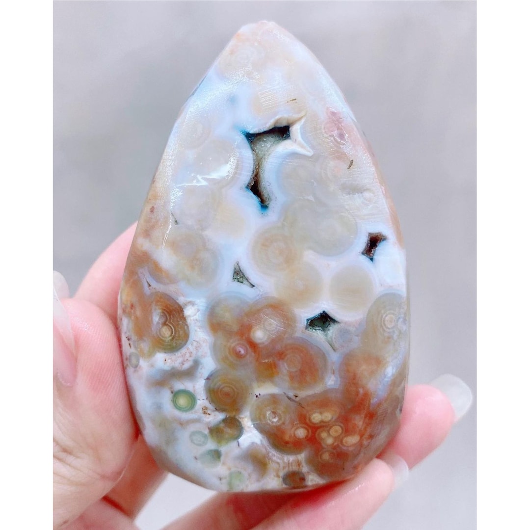 Amazing Rare 8th Vein Pink Ocean Jasper Palm Stone - Etsy