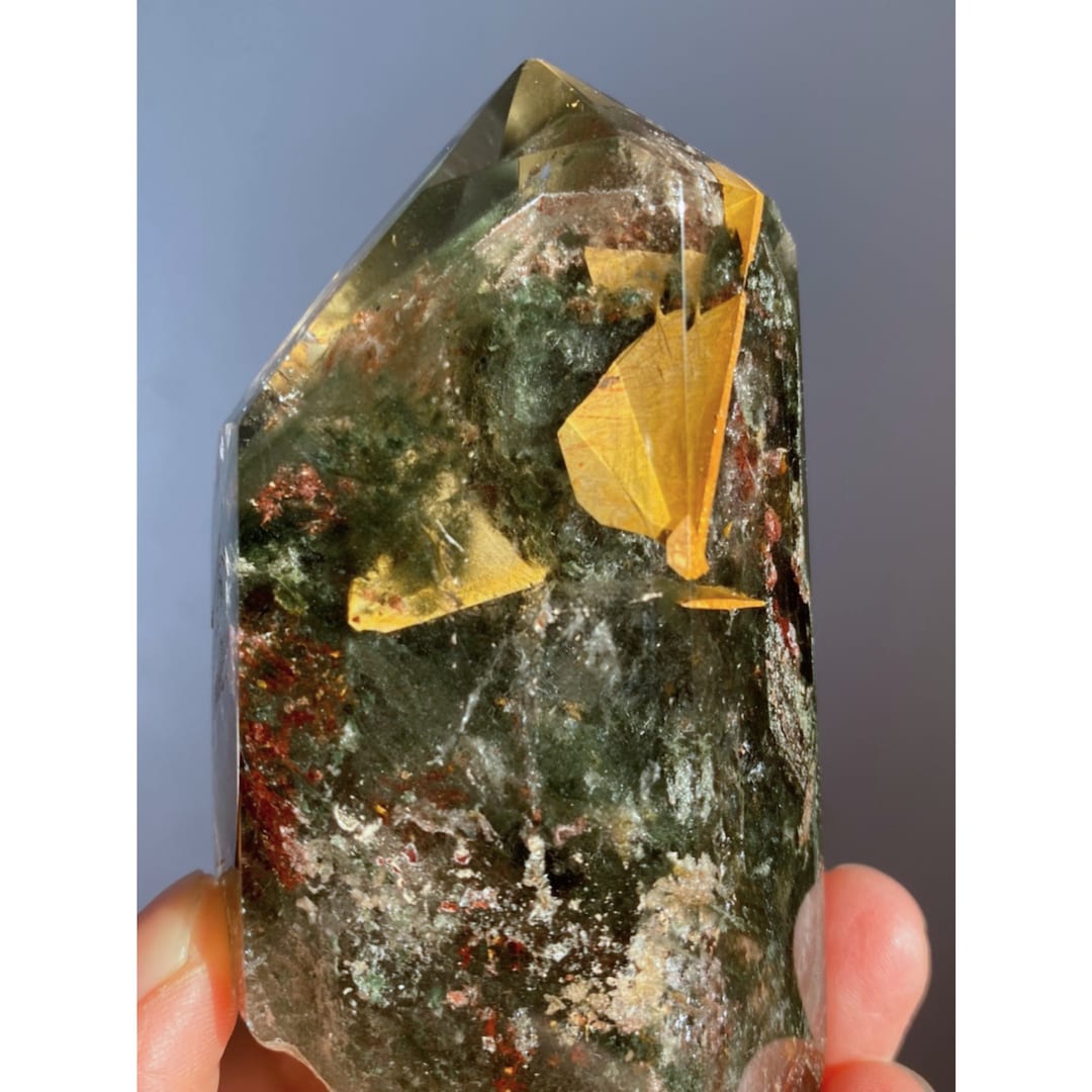 Big Garden Quartz With Ambilobe Yellow Mica Sphene Freeform ...