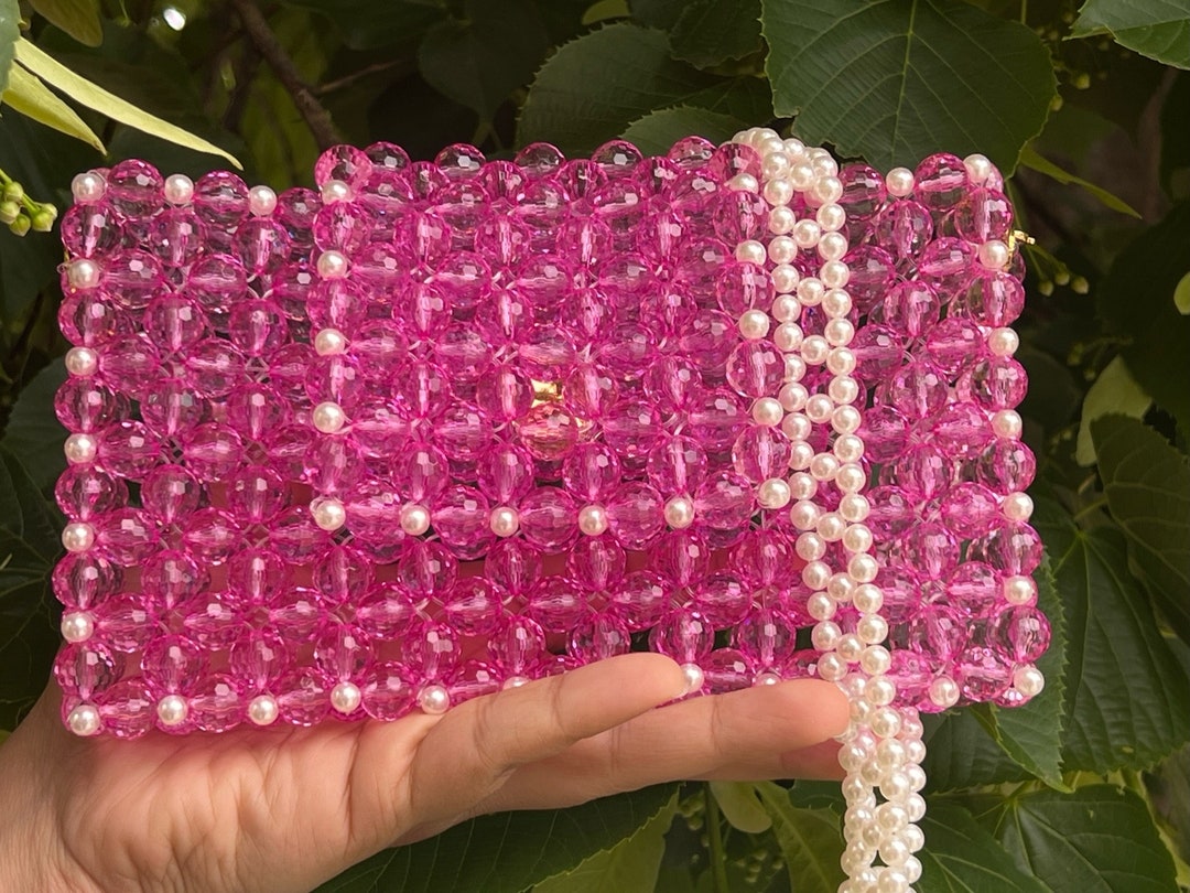 Pink Beaded Purse, Beaded Purse, Purse - Etsy