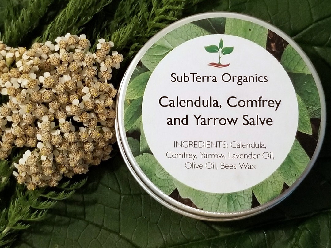Comfrey, Yarrow and Calendula Salve ** Naturally Grown Herbs ** - Etsy