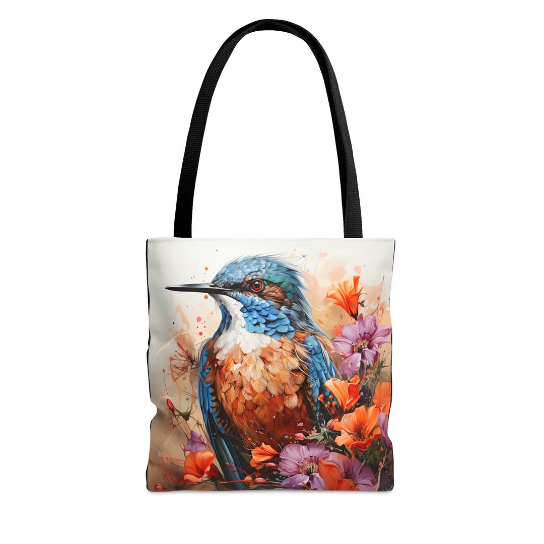 Boho Flowers and Hummingbird Tote Bag Bird Lovers Tote Bags - Etsy