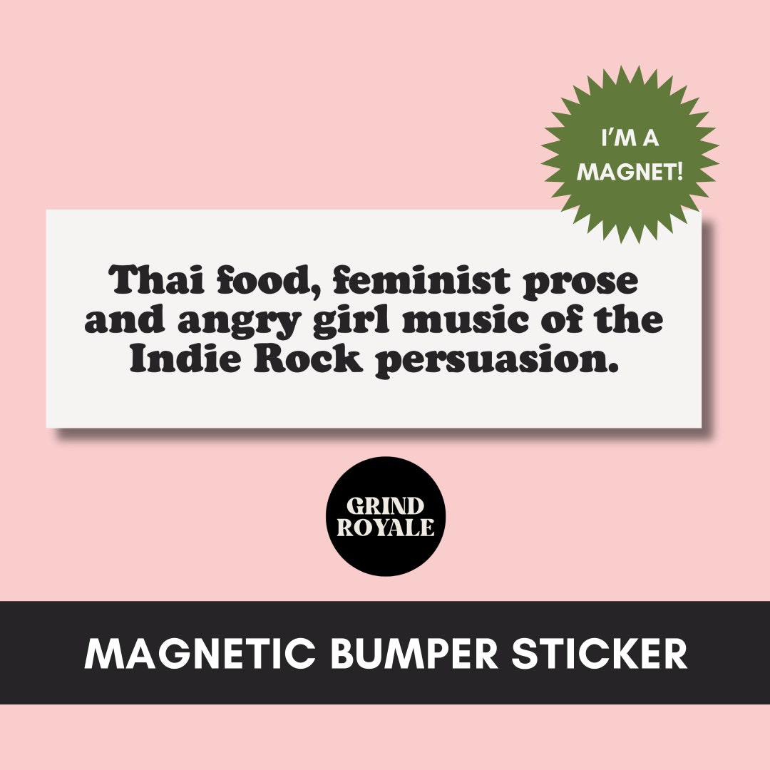 Feminist Bumper Car Magnet, Car Magnet Funny, Car Bumper Sticker Magnet ...