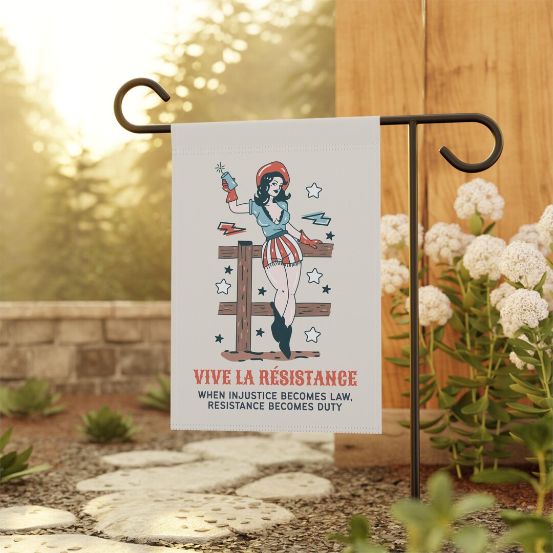 Vive La Resistance Patriotic 4th of July Garden Flag, Liberal Flag ...