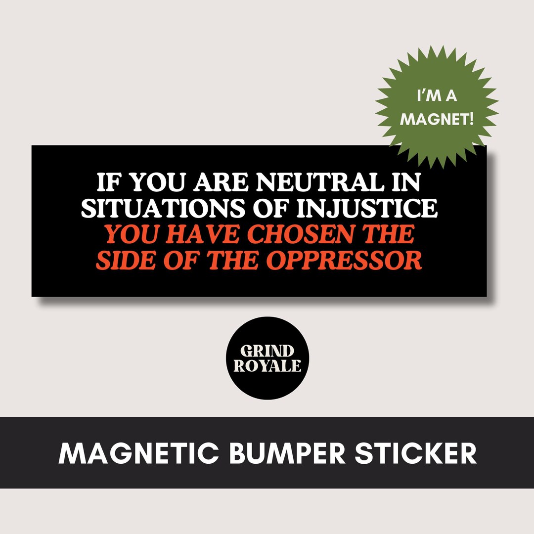 Social Justice Anti MAGA Car Magnet Bumper Sticker, Human Rights ...