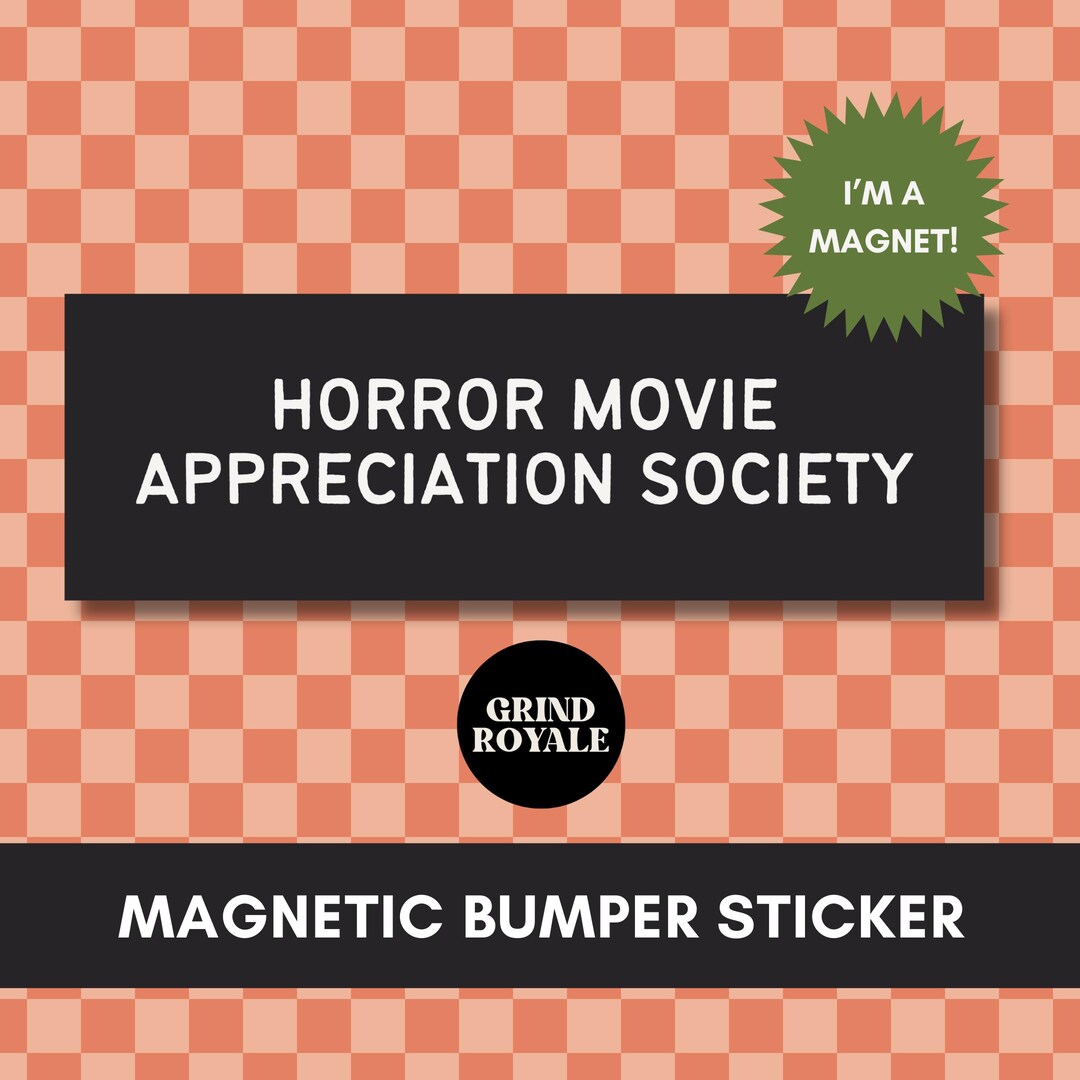 Horror Movie Bumper Car Sticker, Car Magnet Funny, Car Bumper Sticker ...