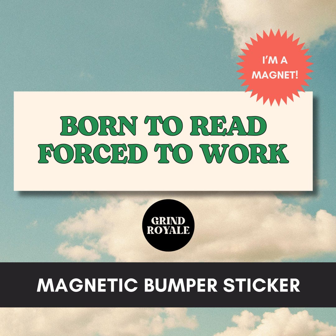 Reader Bumper Sticker, Car Magnet Funny, Car Bumper Sticker Magnet ...