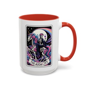 Audacity Tarot Card Mug, Occult Skeleton Tarot Card Coffee Mug, the ...
