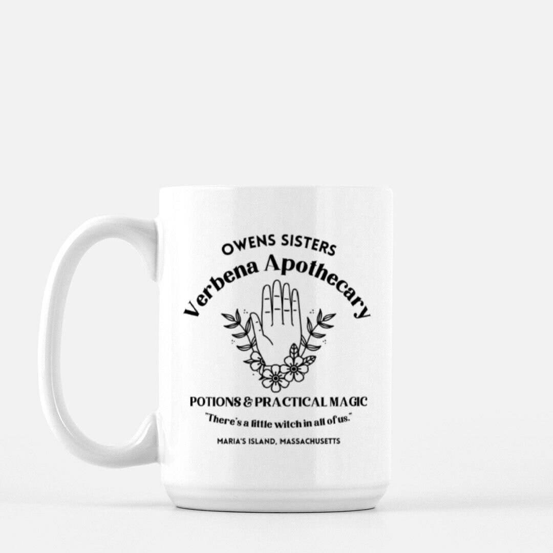 Owens Sisters Verbena Apothecary Coffee Mug, Practical Magic Coffee Mug ...