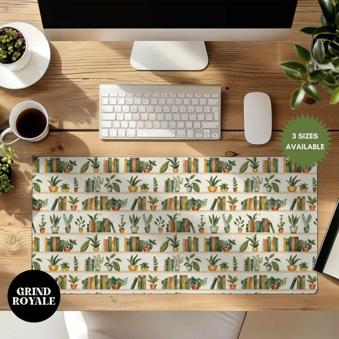 Book Lover Desk Mat, Bookish Desk Mat, Gamer Desk Mat, Gaming Desk Mat ...