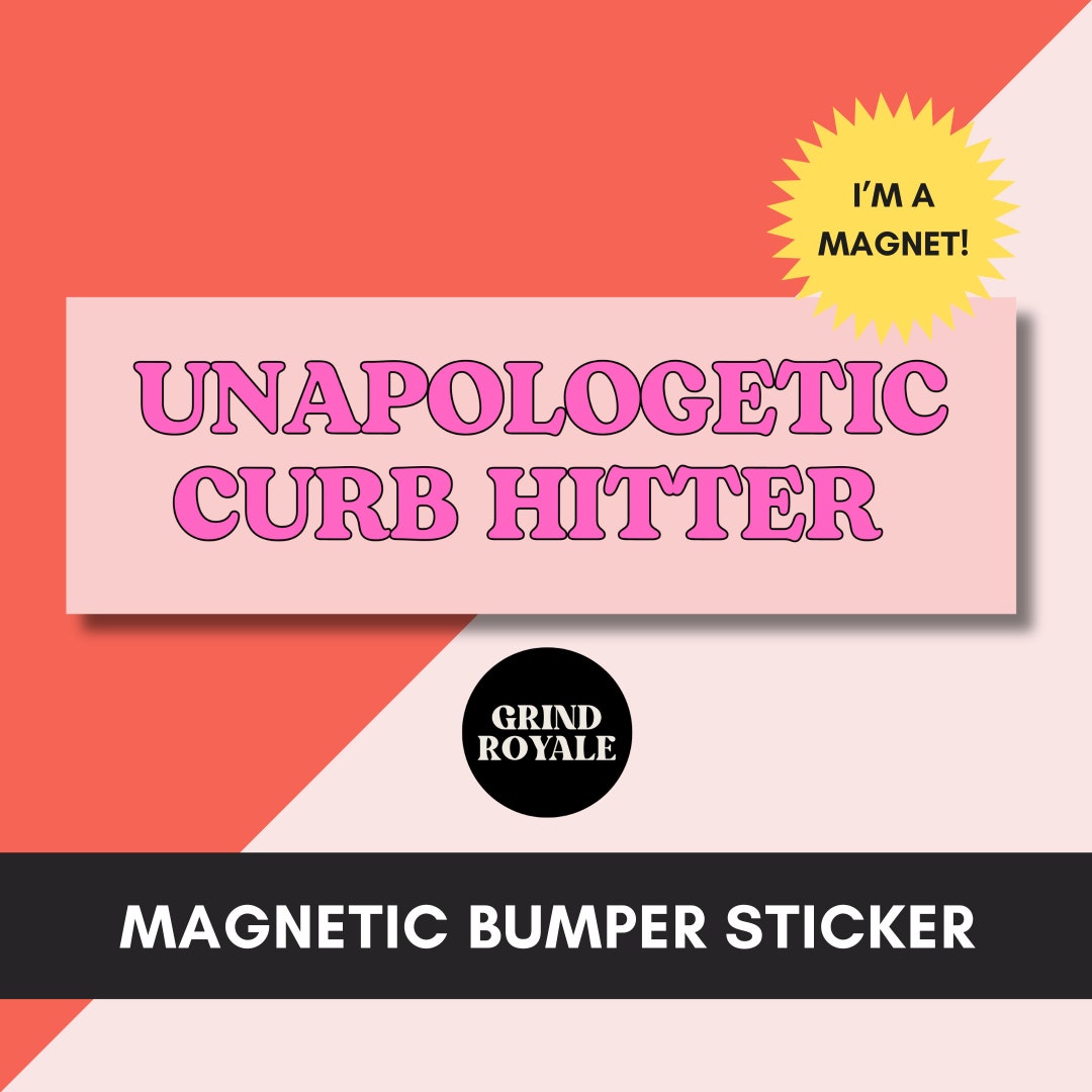 Curb Hitter Bumper Sticker, Car Sticker Funny, Car Bumper Sticker ...