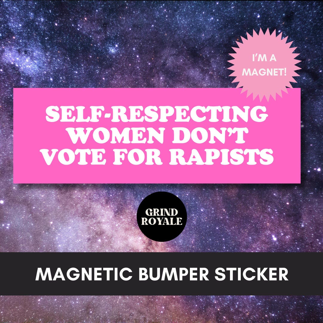 Feminist Bumper Sticker, Anti MAGA Trump Car Magnet Bumper Sticker ...