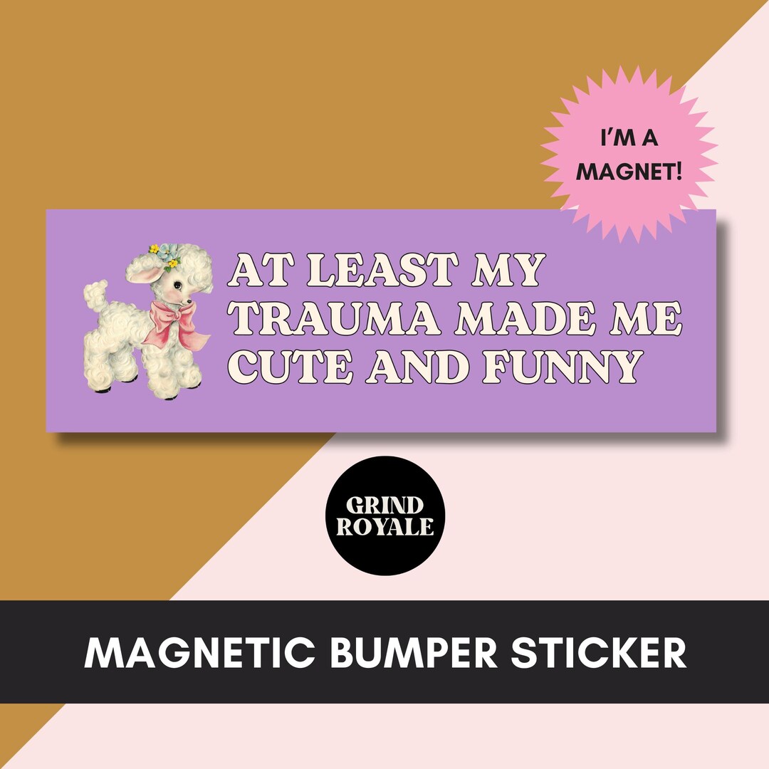 Funny Trauma Bumper Car Magnet,funny Bumper Sticker,bumper Sticker ...
