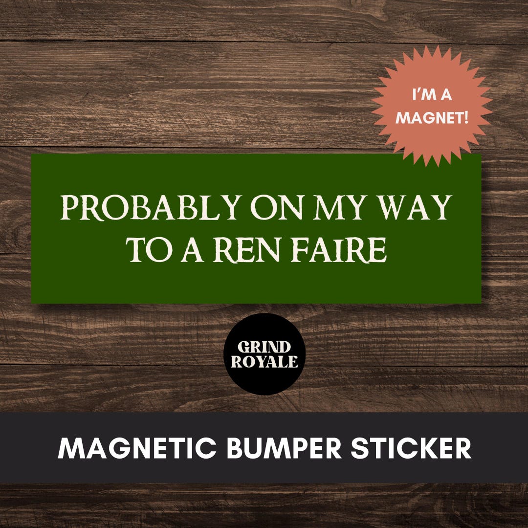 Ren Faire Bumper Sticker, Ren Faire Stickers,renaissance Faire,dungeon ...