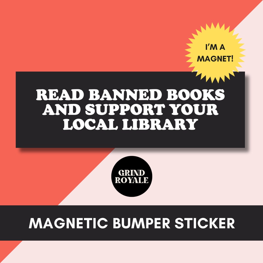 Support Libraries Bumper Sticker, Funny Car Magnet, Bumper Sticker, Gifts for Geeks, Book ...
