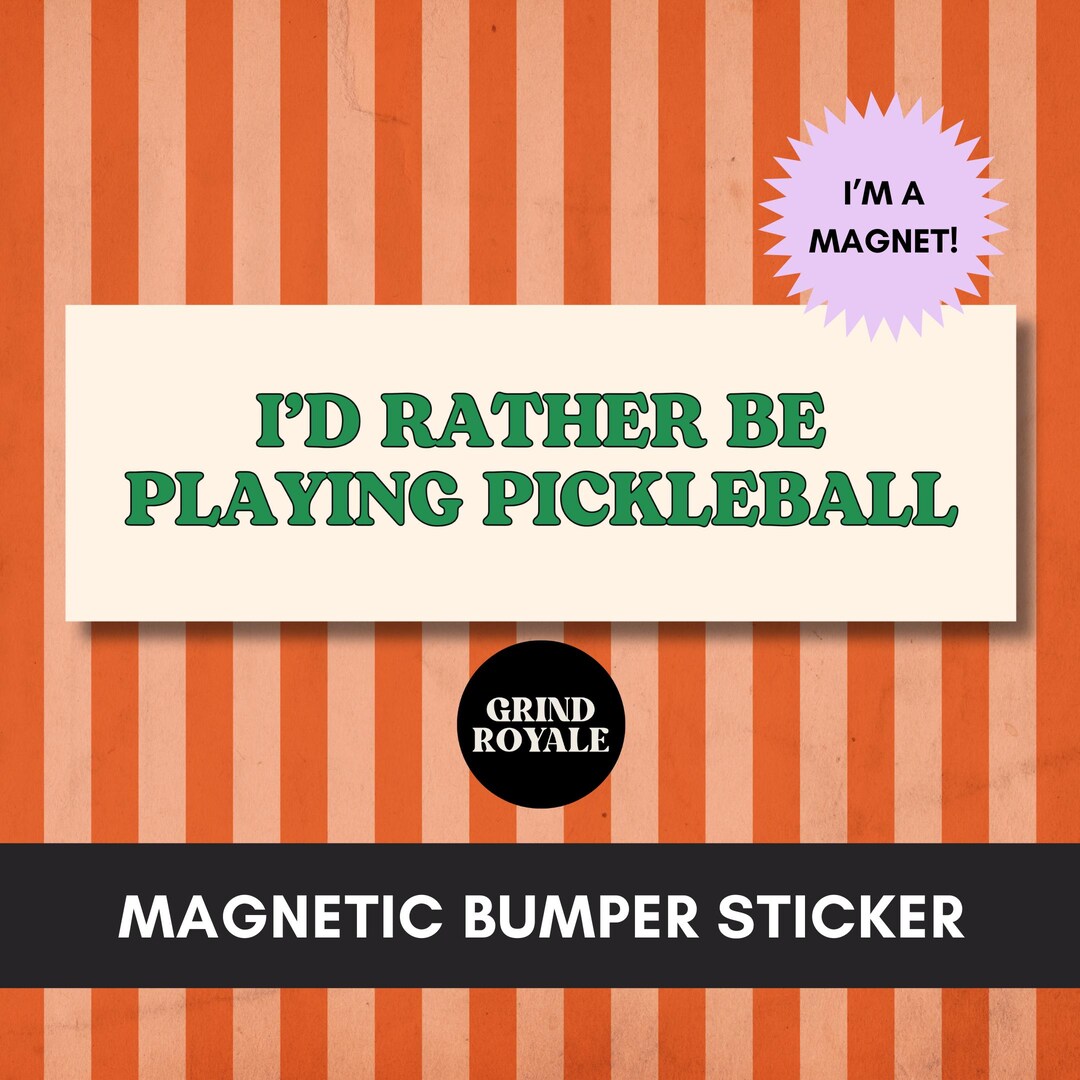 Pickleball Bumper Car Magnet, Pickleball Gifts, Funny Bumper Sticker ...