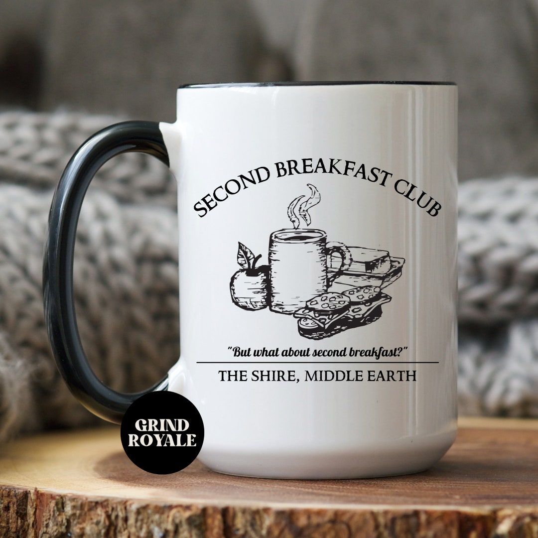 Second Breakfast Club Coffee Mug, Gifts for Geeks, Breakfast Gift ...