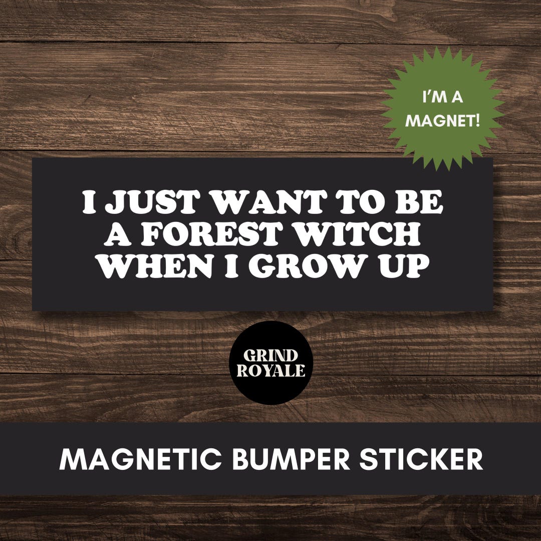 Funny Goth Bumper Car Magnet, Car Magnet Funny, Funny Bumper Sticker ...