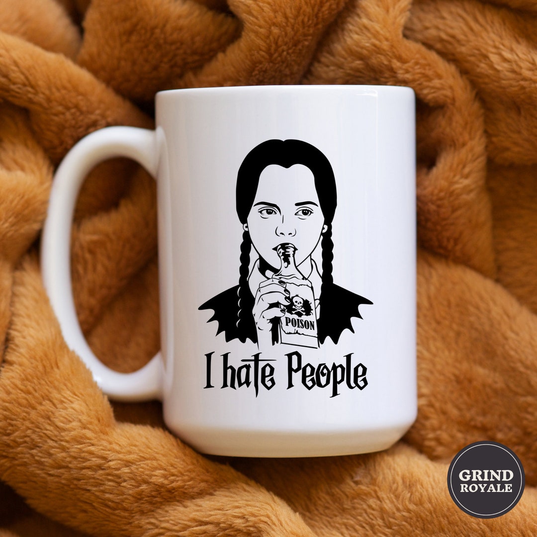 Wednesday Addams Coffee Mug, Addams Family, Halloween Coffee Mug, Goth ...