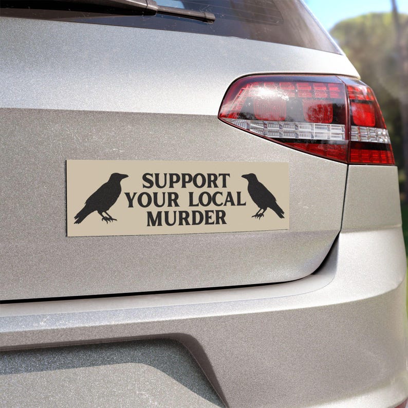 Funny Goth Bumper Car Magnet, Car Magnet Funny, Funny Bumper Sticker ...