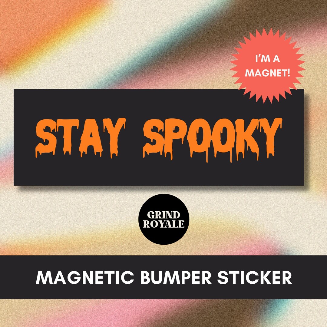 Halloween Bumper Car Magnet, Funny Goth Bumper Sticker, Funny Bumper ...