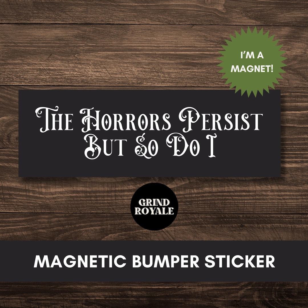 Funny Goth Bumper Car Magnet, Car Magnet Funny, Funny Bumper Sticker ...