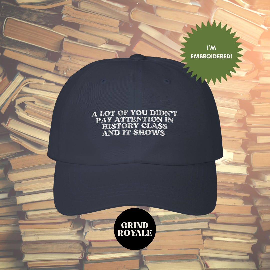 Dark Humor Liberal Embroidered Hat, Dad Hat, Subtle Anti-trump Hat ...