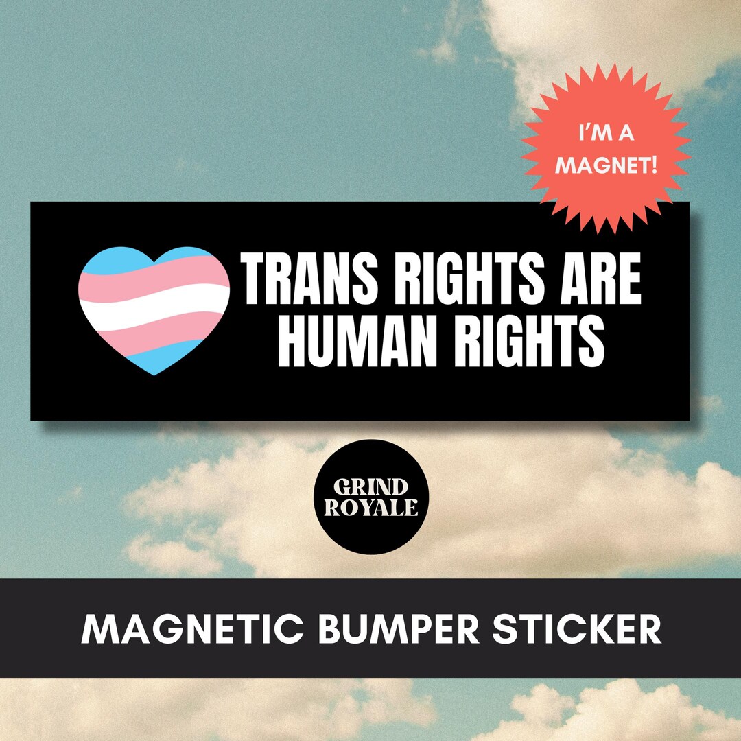 Progress Pride Bumper Sticker, LGBTQ Bumper Sticker, Trans Rights ...