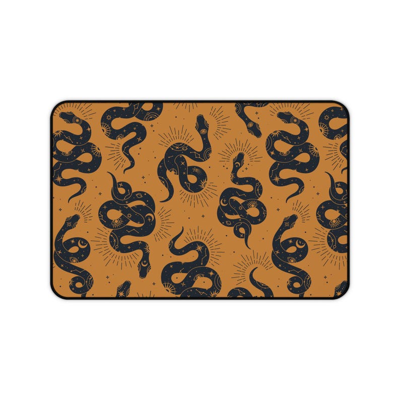 Boho Celestial Whimsigoth Snake Desk Mat, Boho Desk Mat,gamer Desk Mat ...