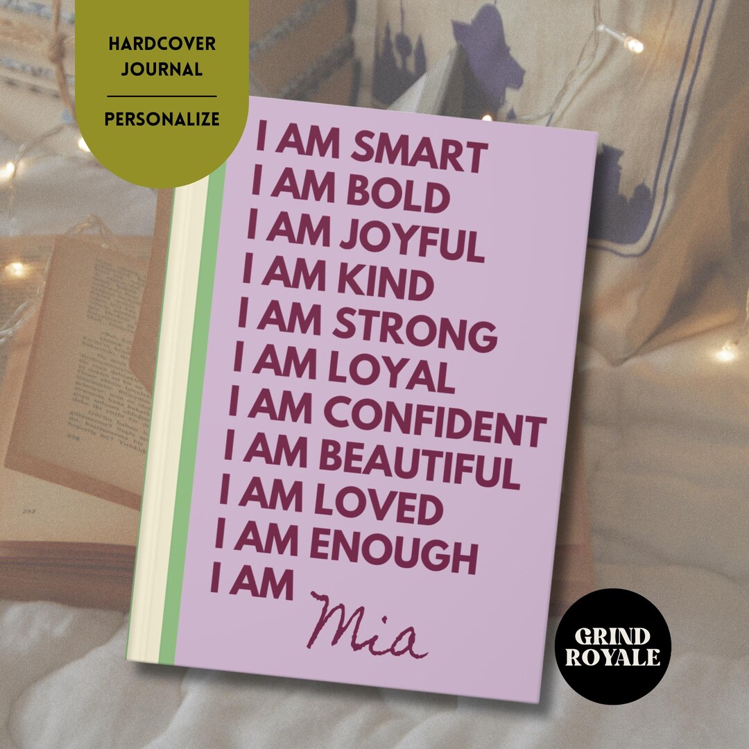 Personalized Daily Affirmations Journal for Girls, Daily Affirmation ...