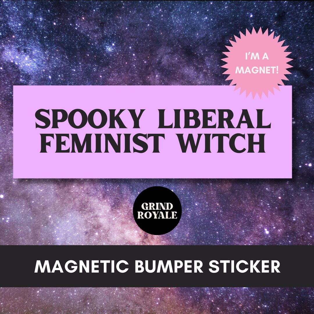 Feminist Bumper Car Magnet, Car Magnet Funny, Car Bumper Sticker Magnet ...