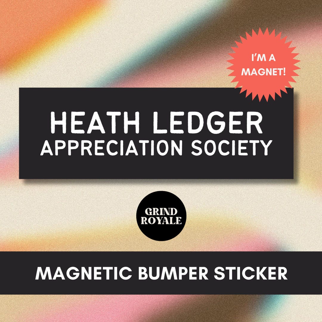Heath Ledger Bumper Magnet,funny Bumper Sticker Magnet,bumper Sticker ...