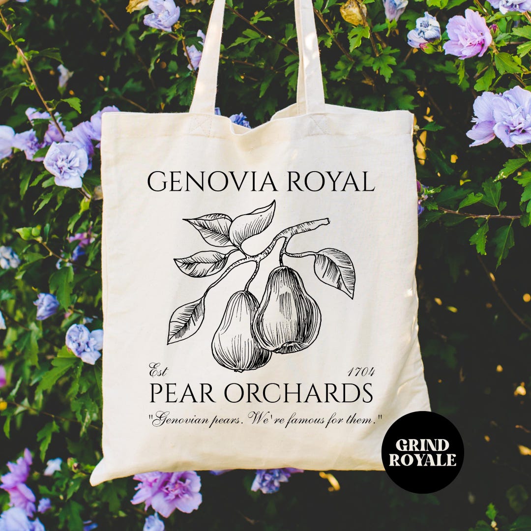 Genovia Royal Pear Orchards Tote Bag, Royalty Tote, Princess Tote ...