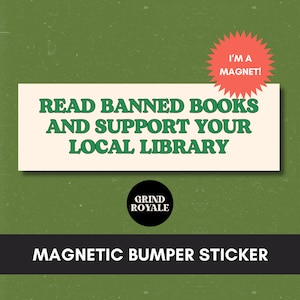 Support Libraries Bumper Sticker, Funny Car Magnet, Bumper Sticker ...