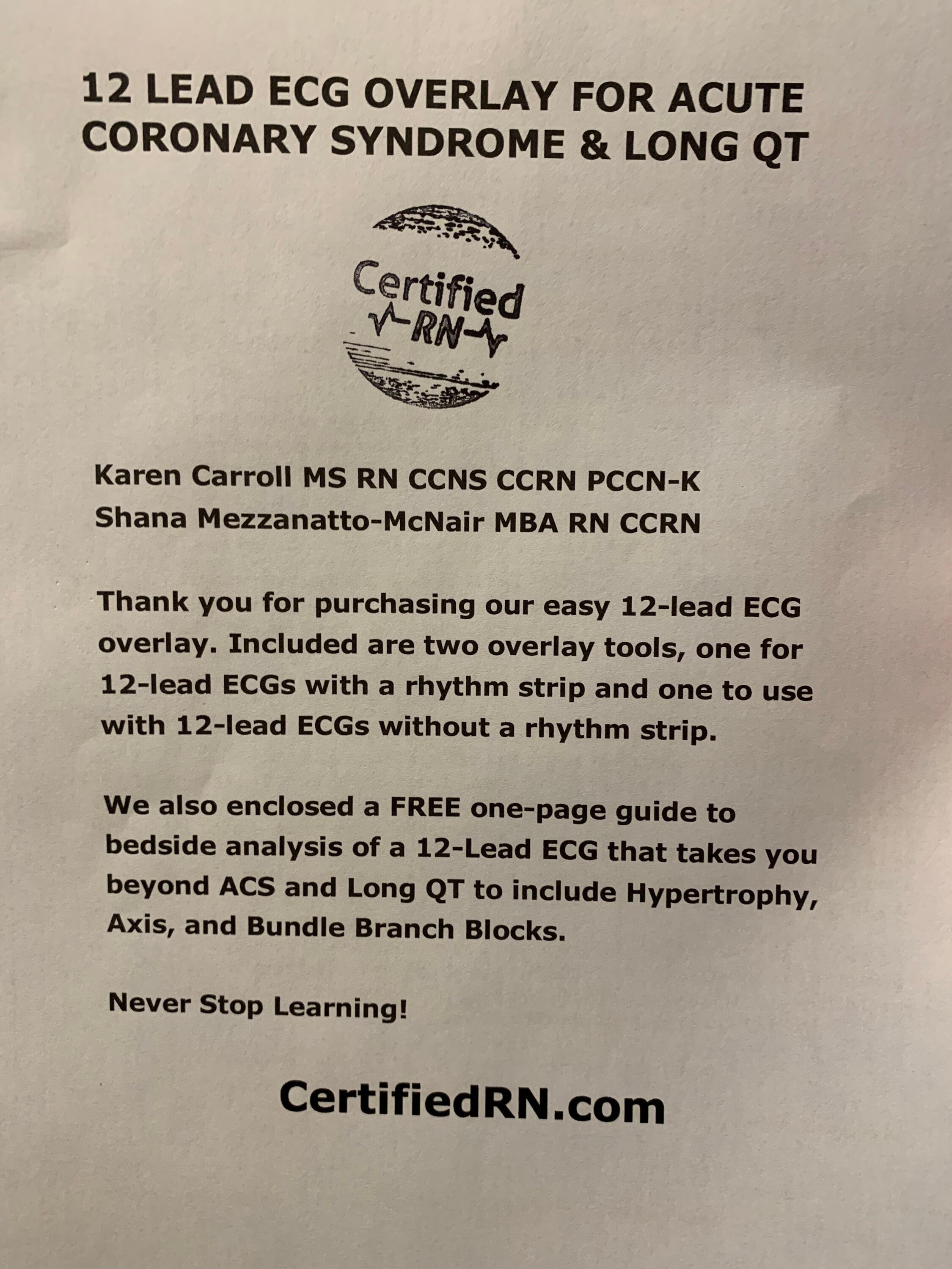 12-lead ECG Overlay to Detect STEMI/NSTEMI 2 Included - Etsy