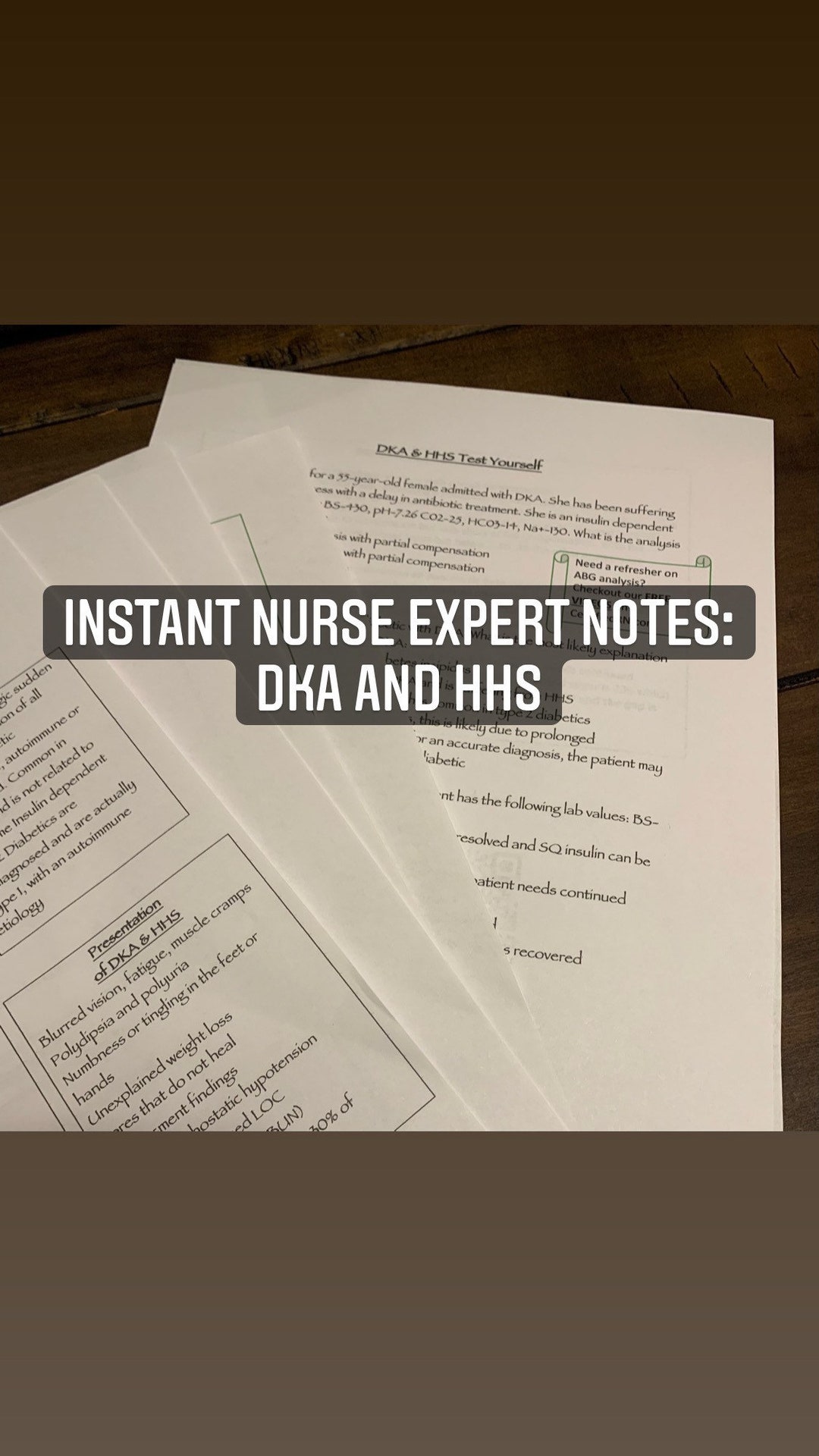 Instant Nurse Expert Notes: DKA and HHS - Etsy