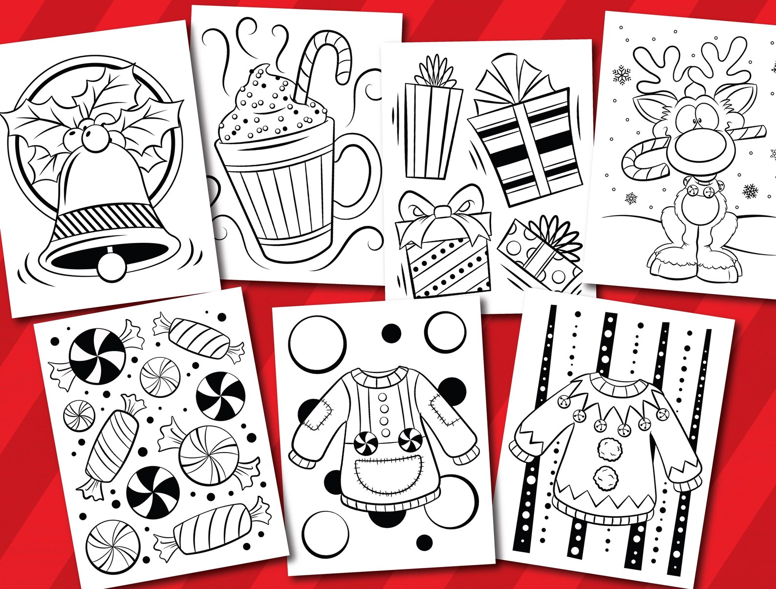 Christmas Coloring Pages - Kids Holiday Coloring - Toddler Coloring ...