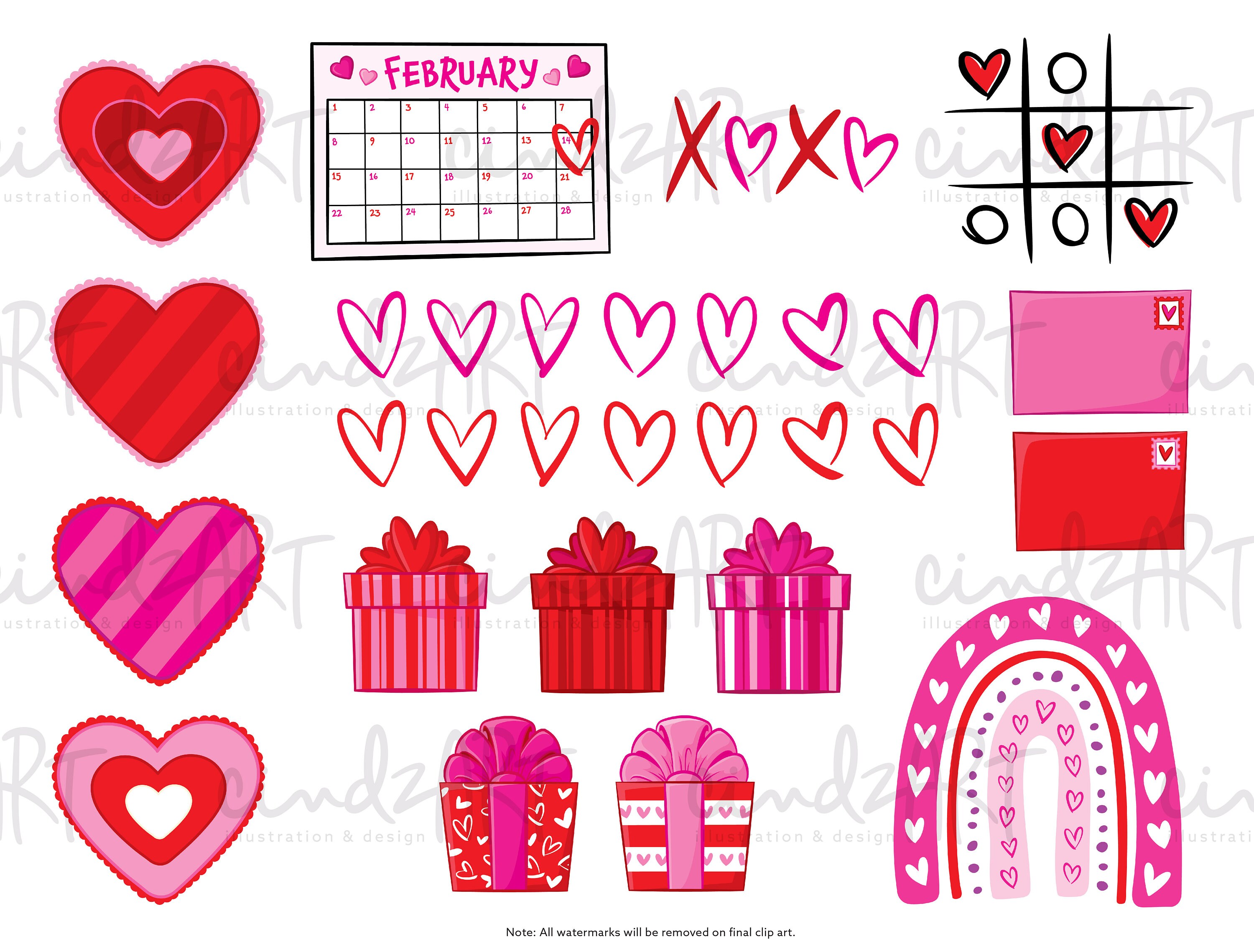 Cute Valentine's Day Clip Art Valentine Clipart Candy - Etsy