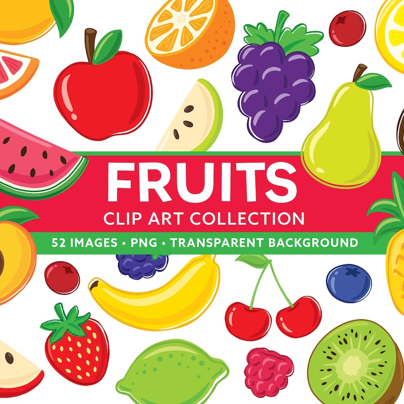 Fruit Clipart - Etsy