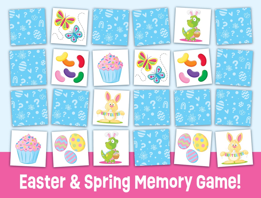 Easter Spring Memory Match Game - Instant Download - Fun Easter ...