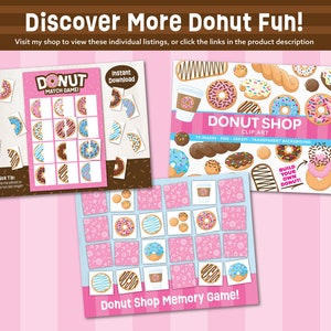 Donut Shop Bingo Game Printable - Instant Download - Donut Baby Shower ...
