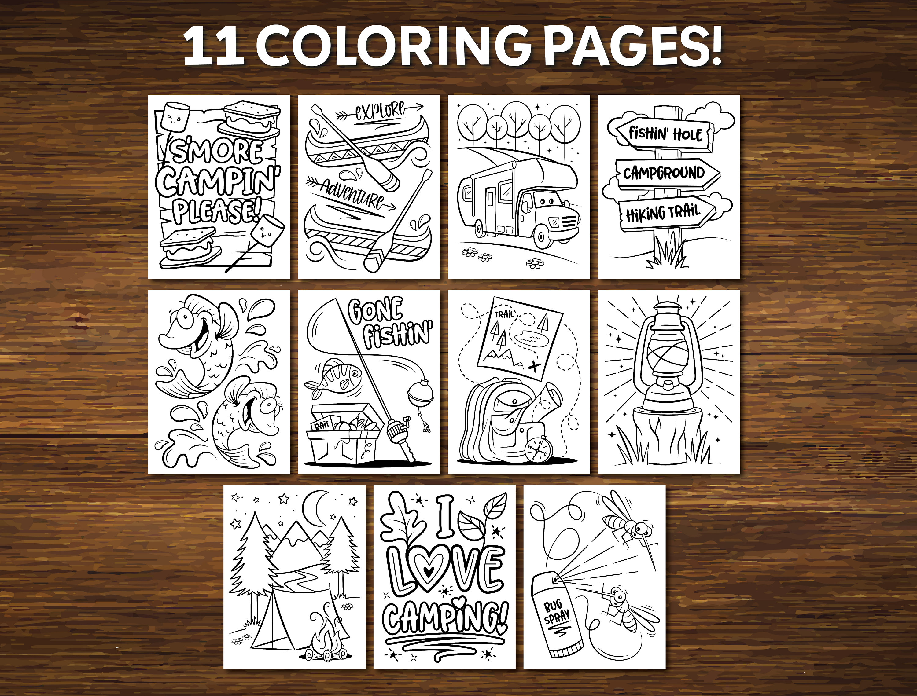 Camping Activity Bundle Printable - Instant Download - Camping ...