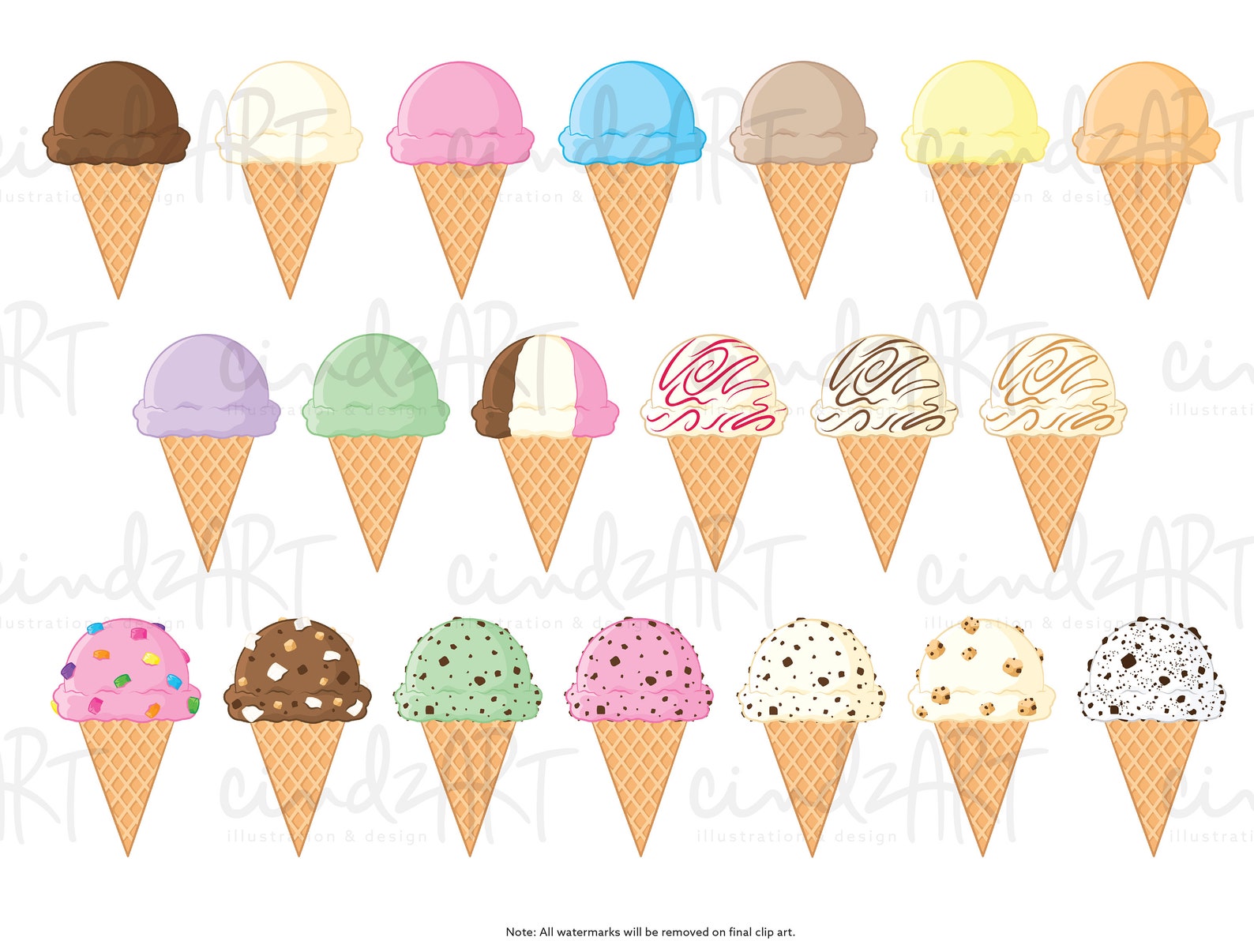 Ice Cream Shop Commercial Use Clipart Cute Dessert Clip Art Popsicle ...